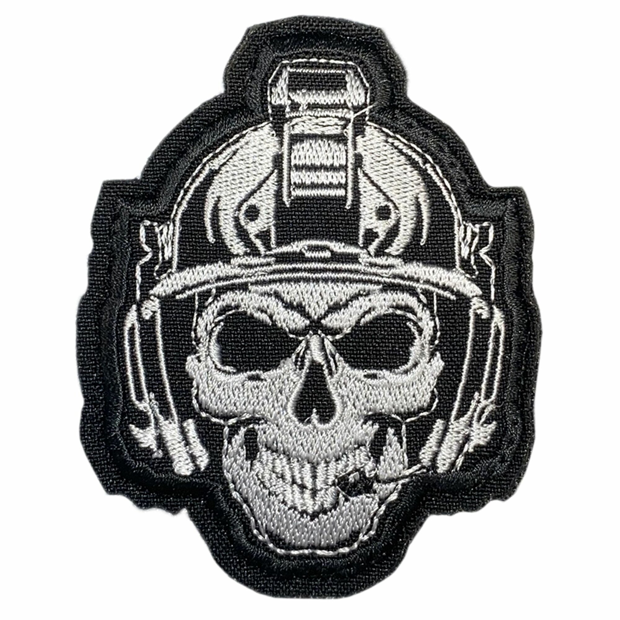 Нашивка, шеврон, патч (patch) на липучке Тактический череп, размер 8,3*6,5 см