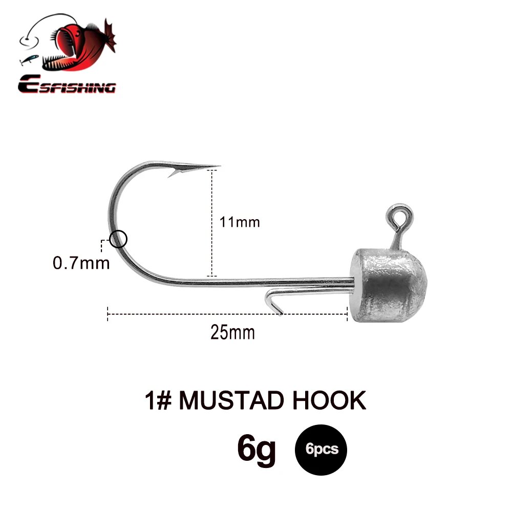 ESFISHING Pesca Ned Rig крючки Mustad 1.5-18г