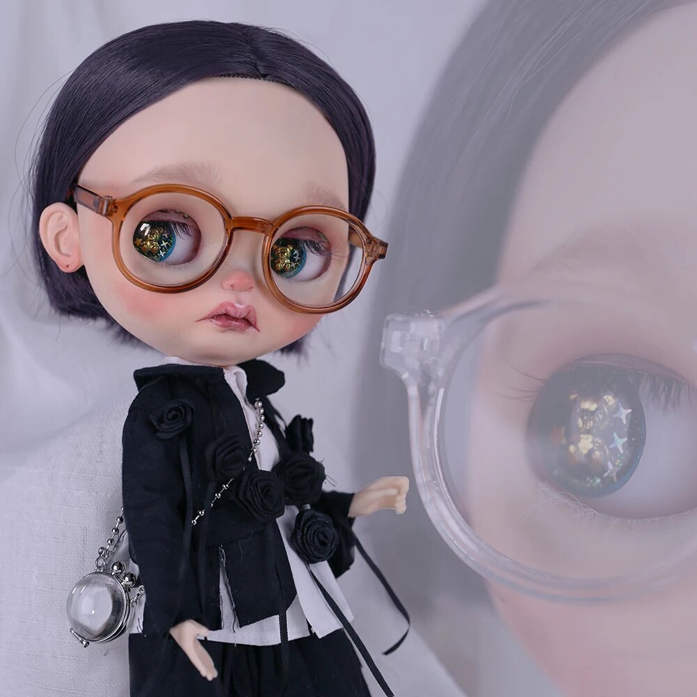 Очки для кукол Blythes, подходят для моделей 1/6, новые, в стиле макарон, ретро, для фотосессий, аксессуары, цветные оправы, солнцезащитные очки