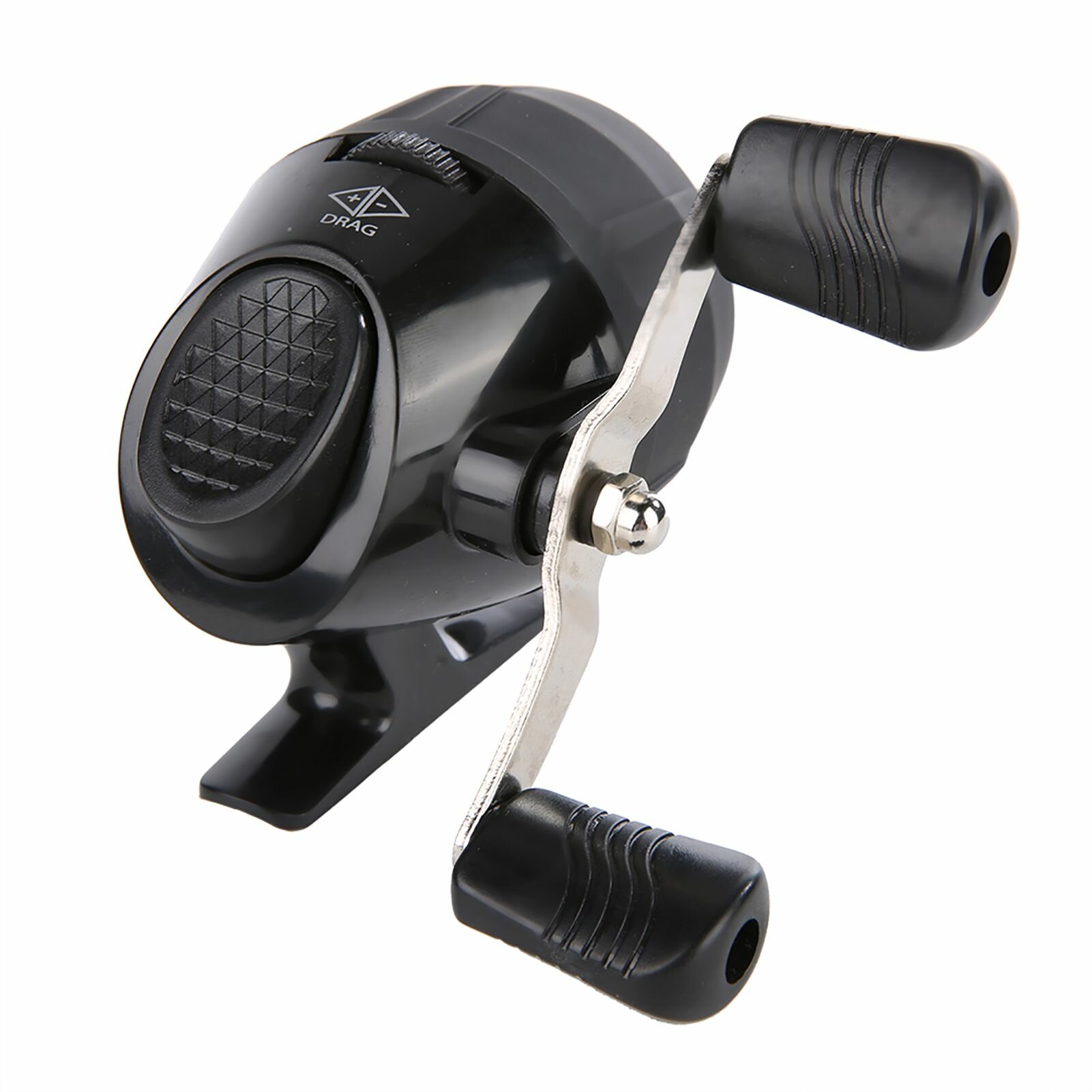 Портативная рыболовная катушка Spincast, 12 г, рогатка, уличная катушка с гарпуном и черной резиновой ручкой для удобного удержания и точного броска