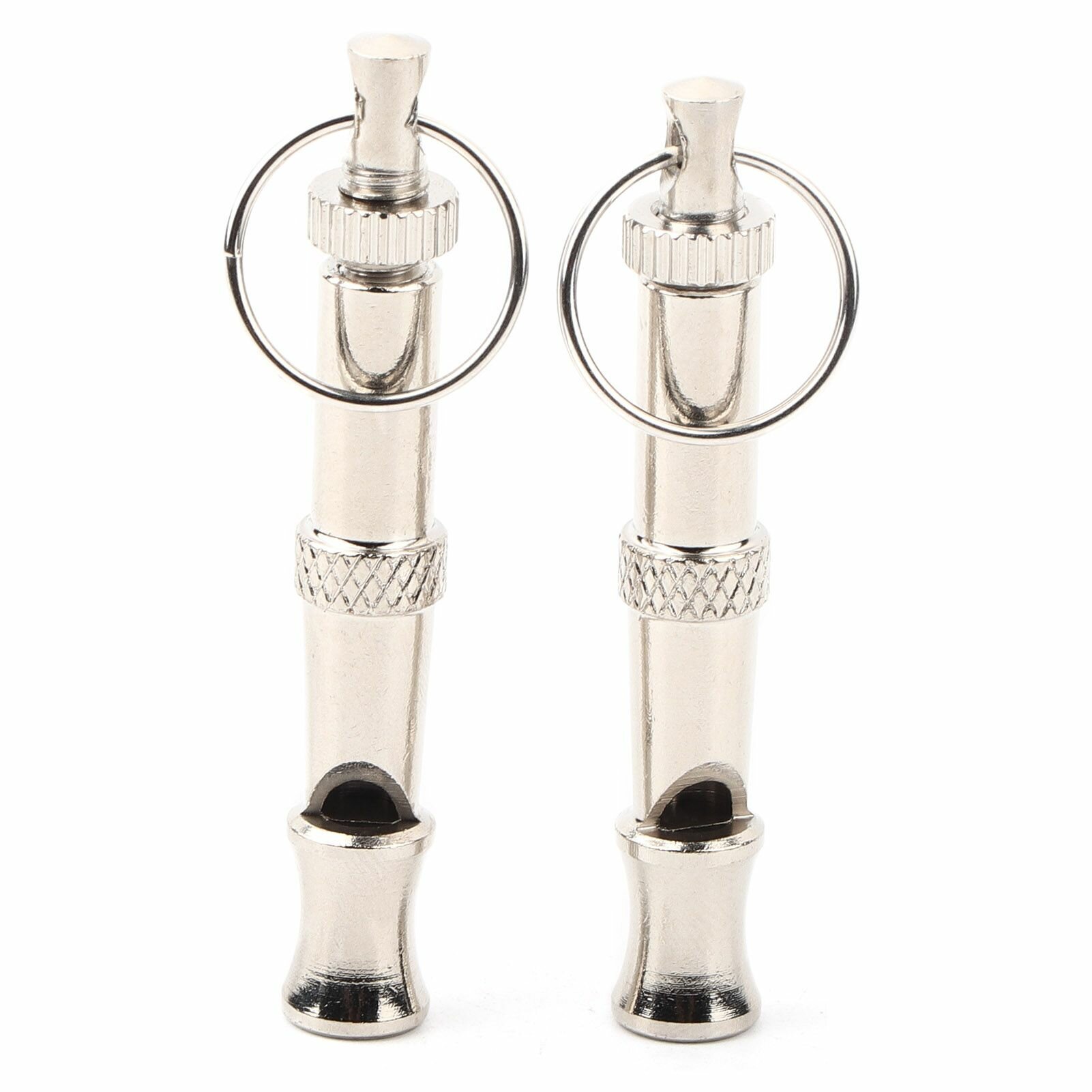 2 ультразвуковых свистка из нержавеющей стали для дрессировки собак и голубей