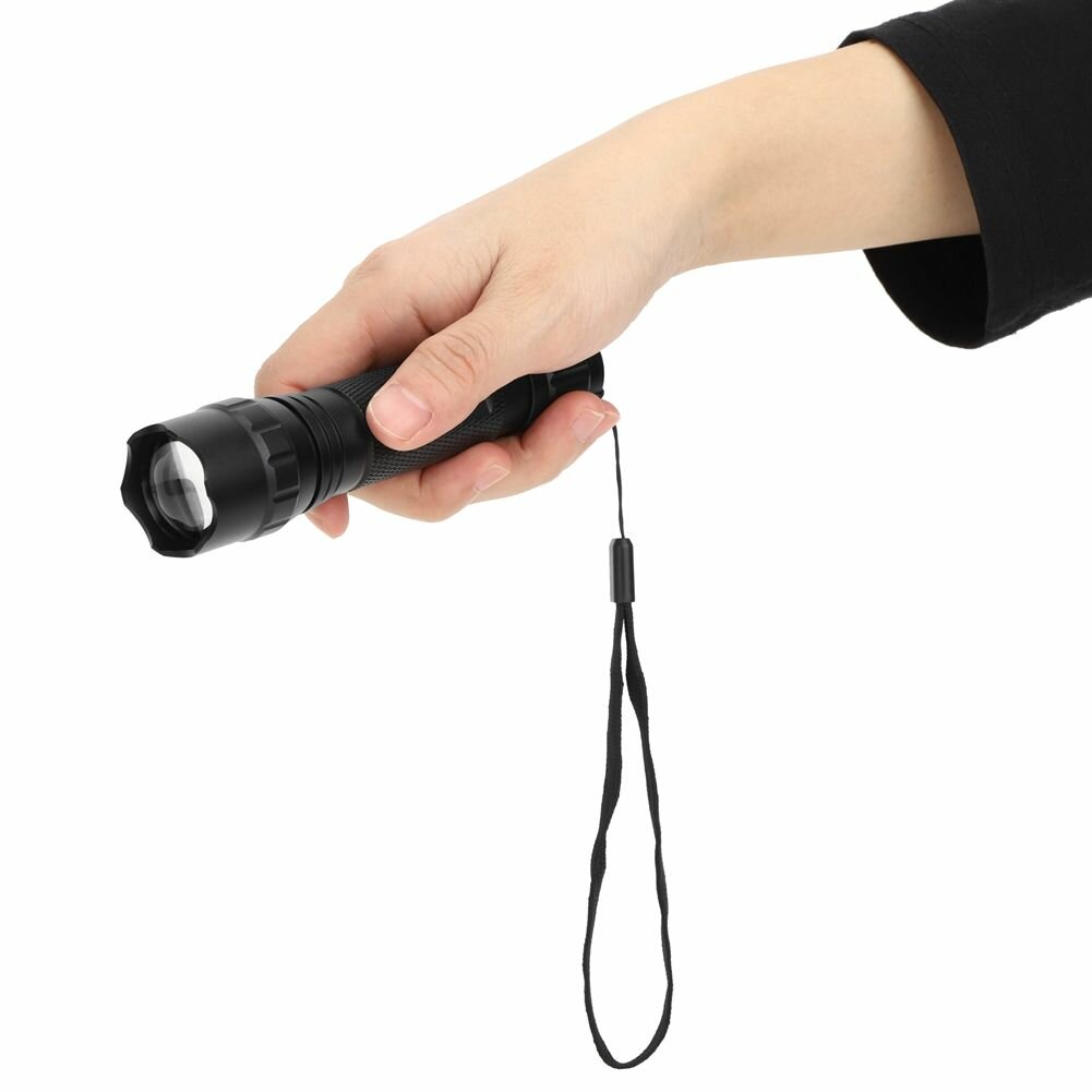 501B Мощный светодиодный фонарик с сильным светом, 940 нм, ИК-освещение, масштабируемый фонарик ночного видения, черный