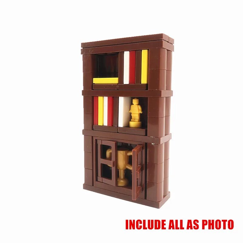 Конструктор Likaka MOC Friend City для детей Коричневый, small-bookcase