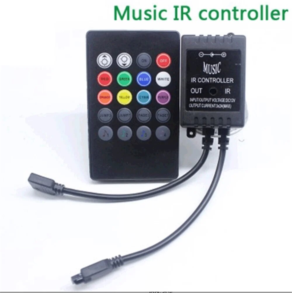 5-24 В 20 музыкальных клавиш ИК-контроллер USB черный Дистанционный датчик звука для светодиодной ленты RGB высокого качества
