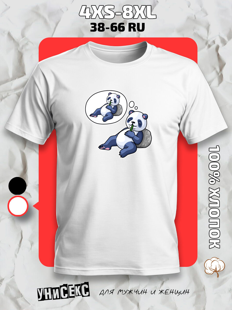 Футболка с принтом пандой прикол