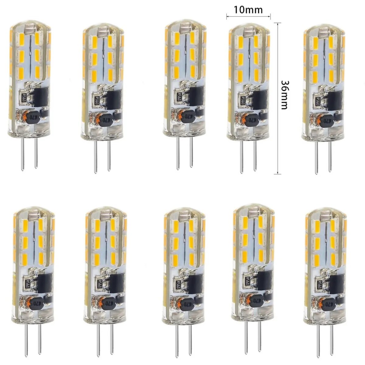SONQIN Светодиодные лампочки G4 G9 3-12Вт холодный белый Холодный белый, AC DC12V, 5W 2835 24D