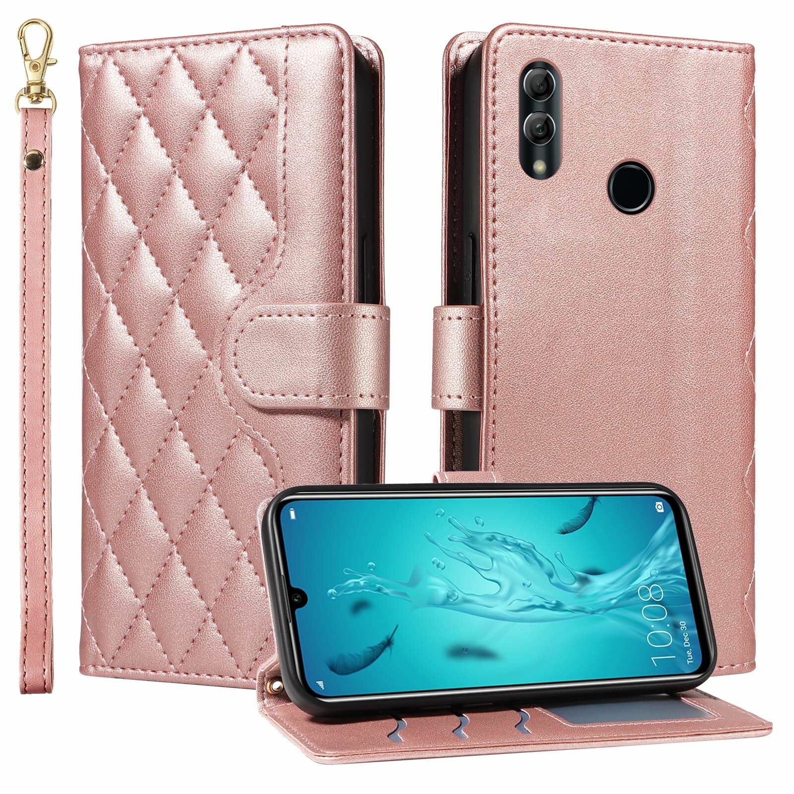 YIKATU Кожаный Чехол Для Huawei P smart 2019/Honor 10 lite/Nova Lite 3(Хуавей Р Смарт 2019/Хонор 10 Лайт/Нова Лайт 3) С визитницей из экокожи, модный, против падения, подарочный, элитный, книжка