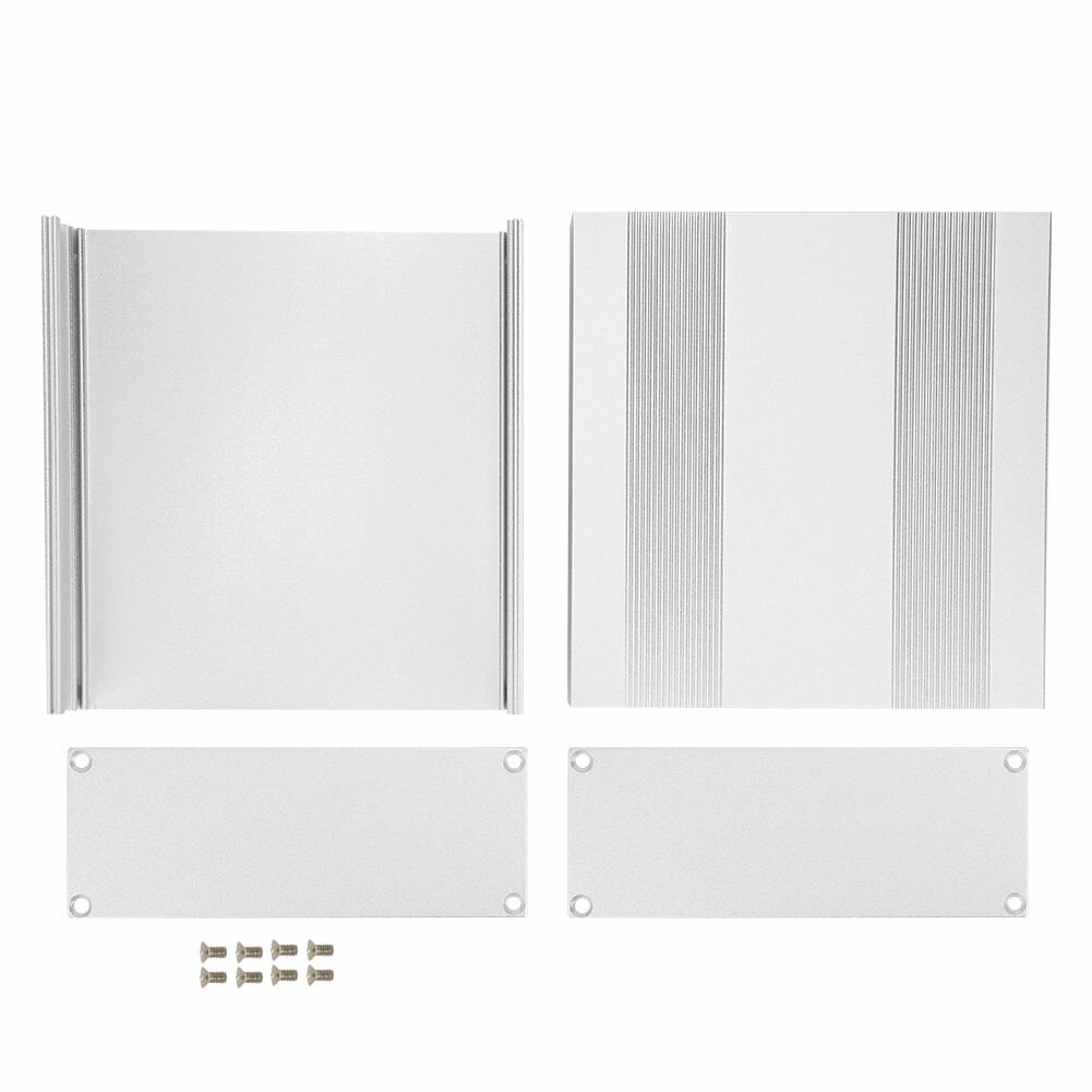 Алюминиевый корпус 54x145x150 мм (матовый серебристый, разъемный)