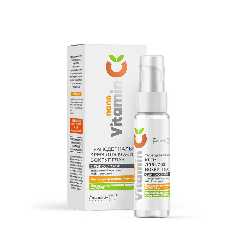 Белита-м трансдермальный крем для кожи вокруг глаз с липосомами серии nanovitamin c 30 г