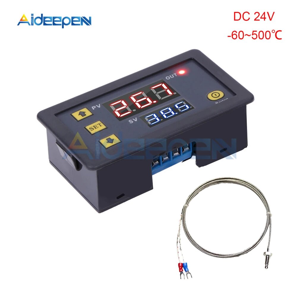 Регулятор температуры DC 24V Aideepen -60~500°C