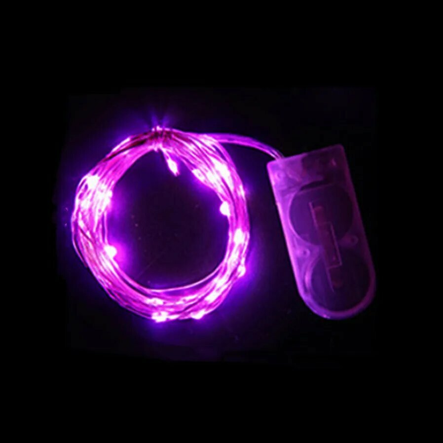 Медная гирлянда LED, 1-5 м 1M, фиолетовый