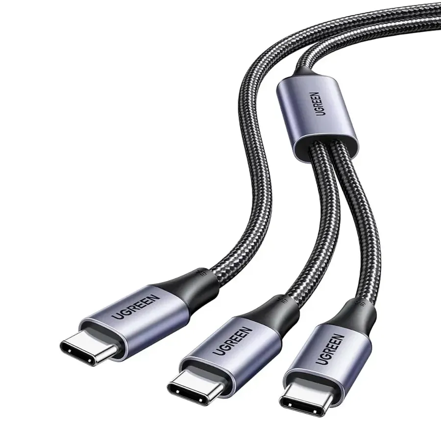 Кабель UGREEN US561 USB-C to USB-C 2in1 1,5 м Черный USB + Type-C + Type-C RU