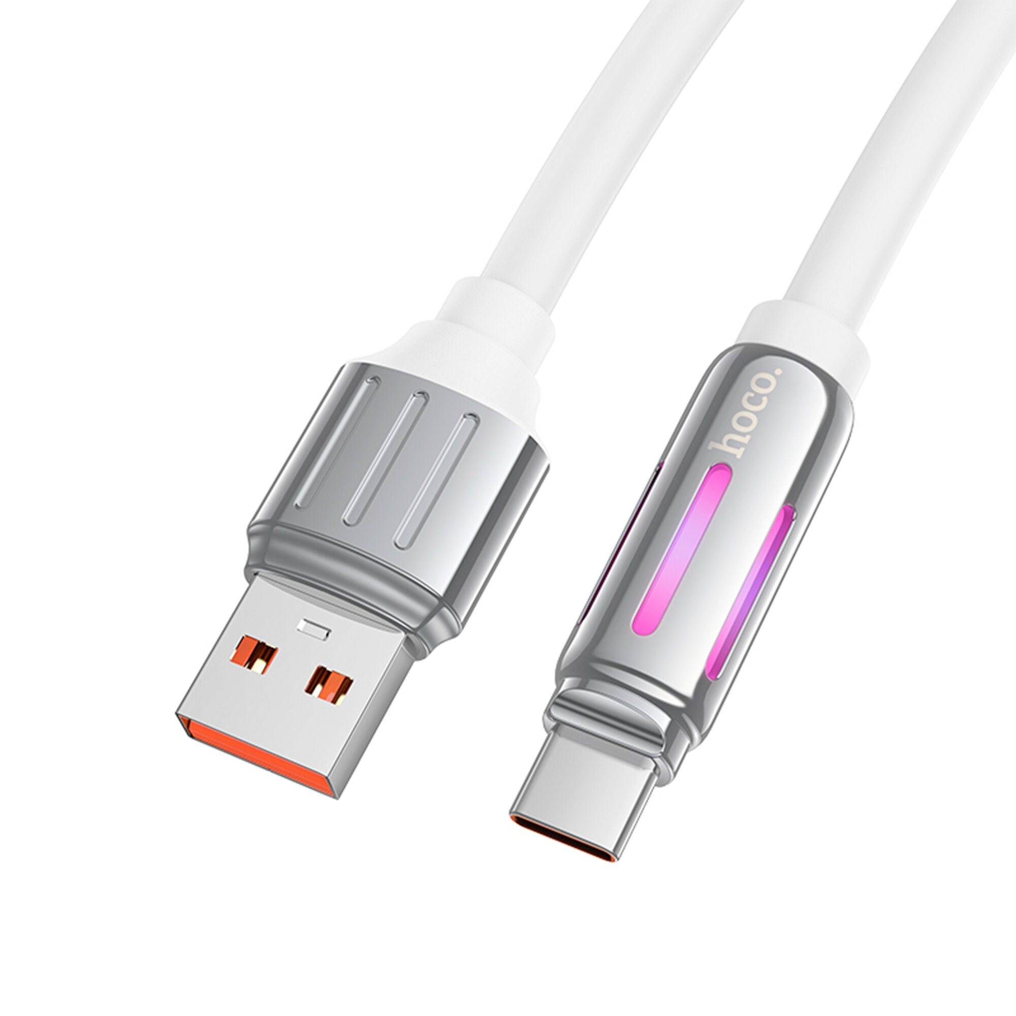 USB Кабель Type-C, 5A, HOCO, U136, 1.2м, белый