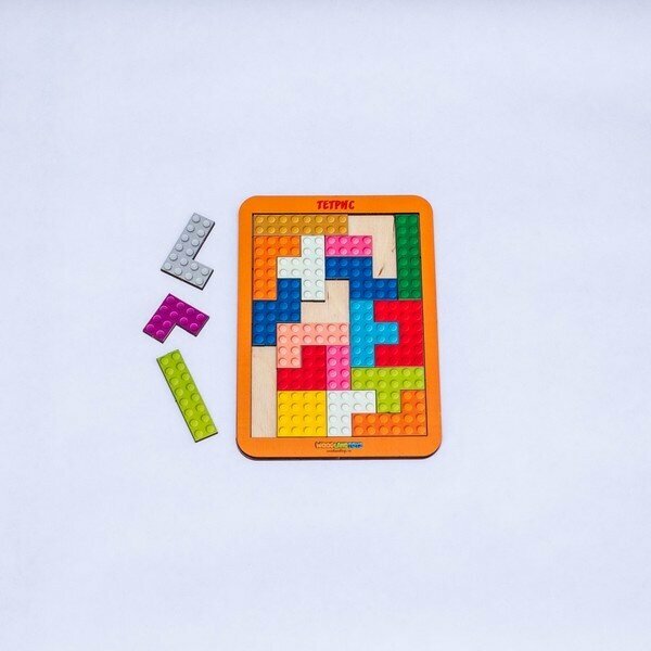 WoodLandToys Тетрис малый. Лего (рамка-вкладыш, дерево, от 3 лет) 065207, (ООО "сибирский сувенир")