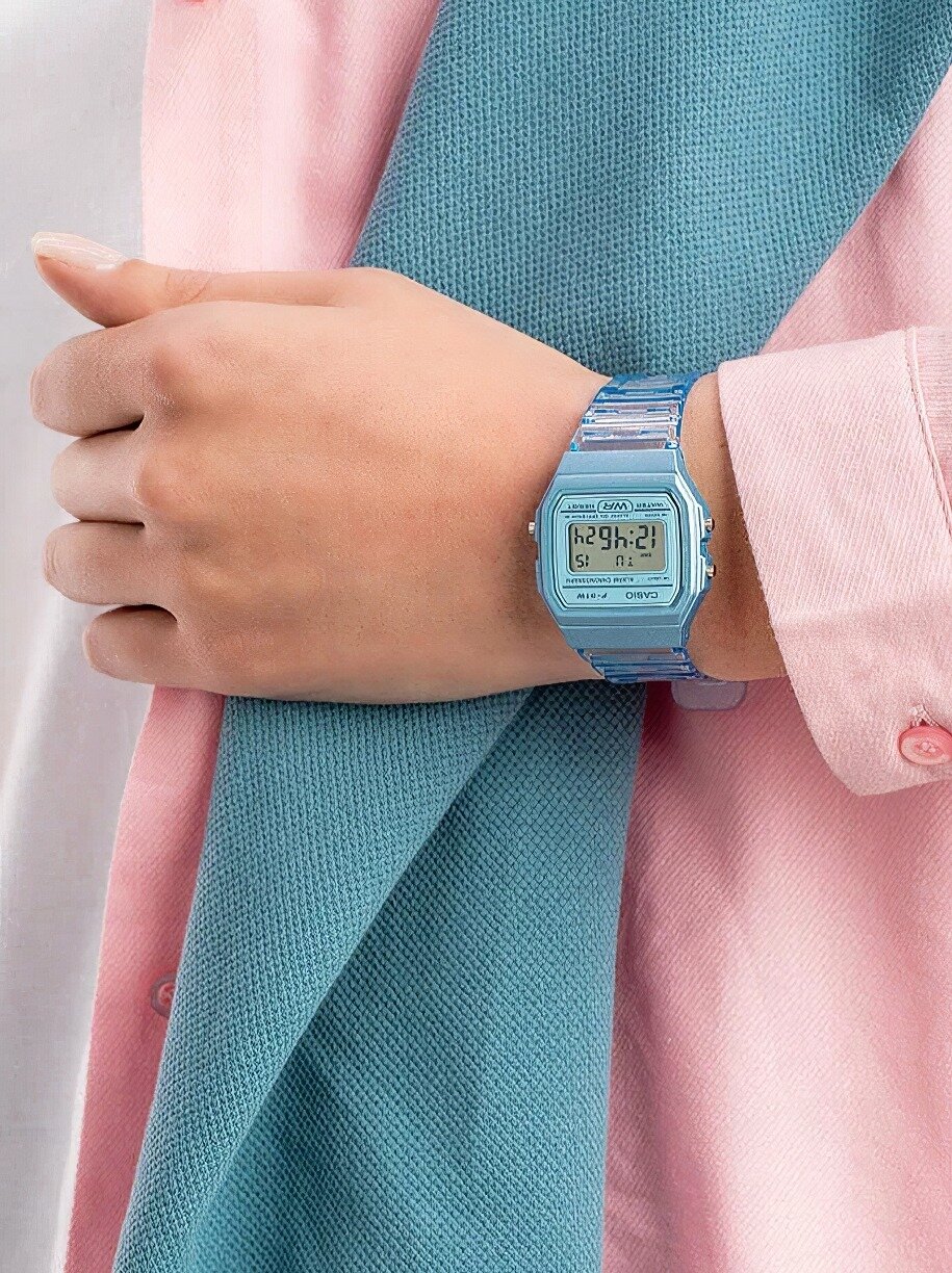 Наручные часы CASIO Vintage, голубой/серый — фото 1