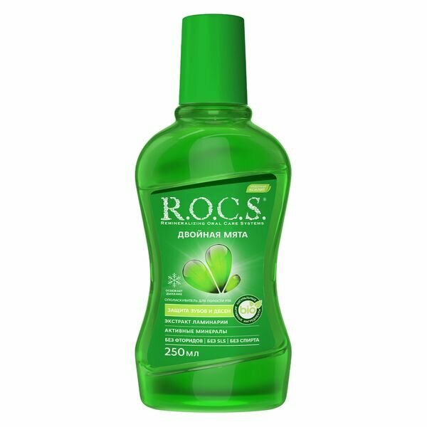 Ополаскиватель для полости рта двойная мята R. O. C. S./Рокс 250мл