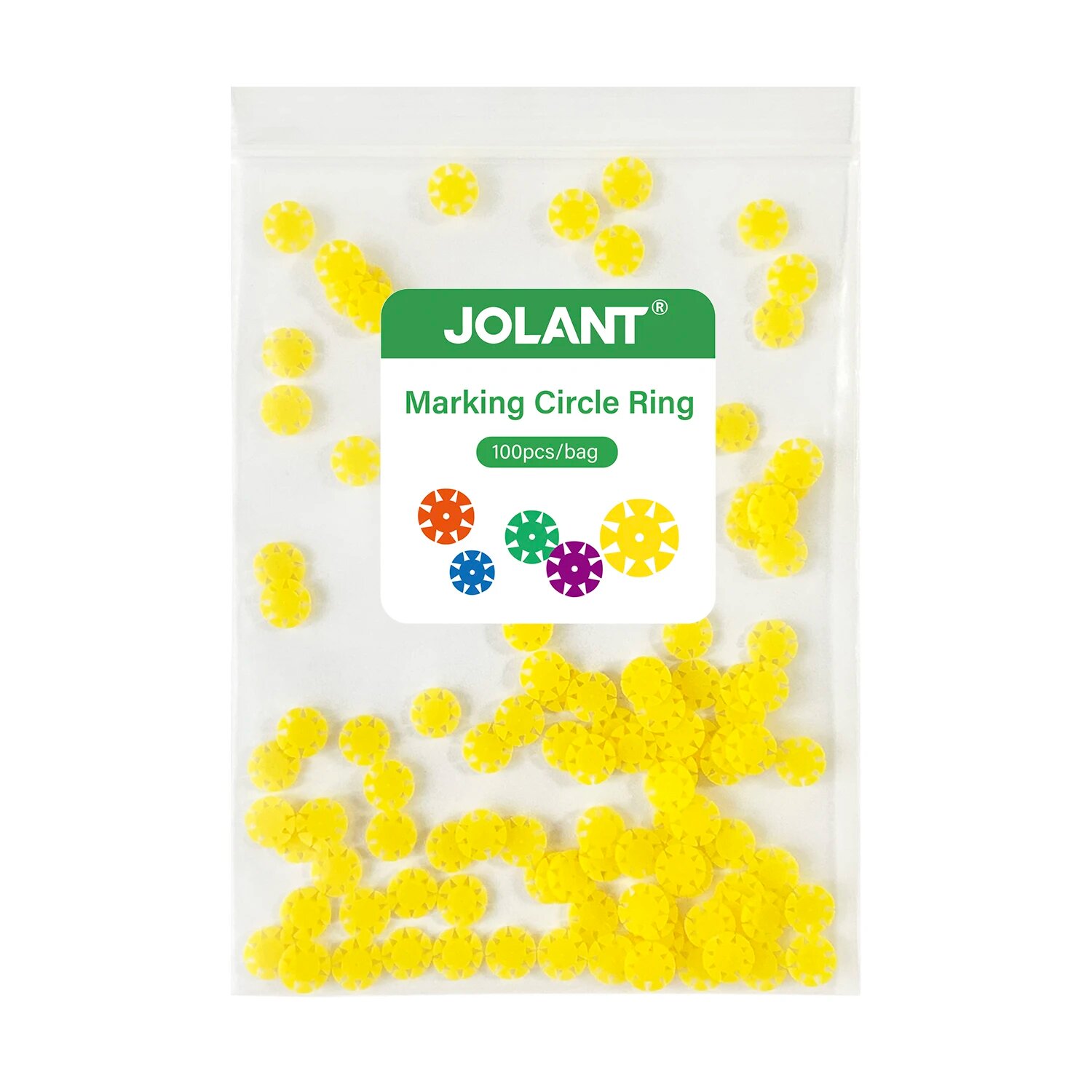 Маркировочные кольца JOLANT, 100шт, желтые