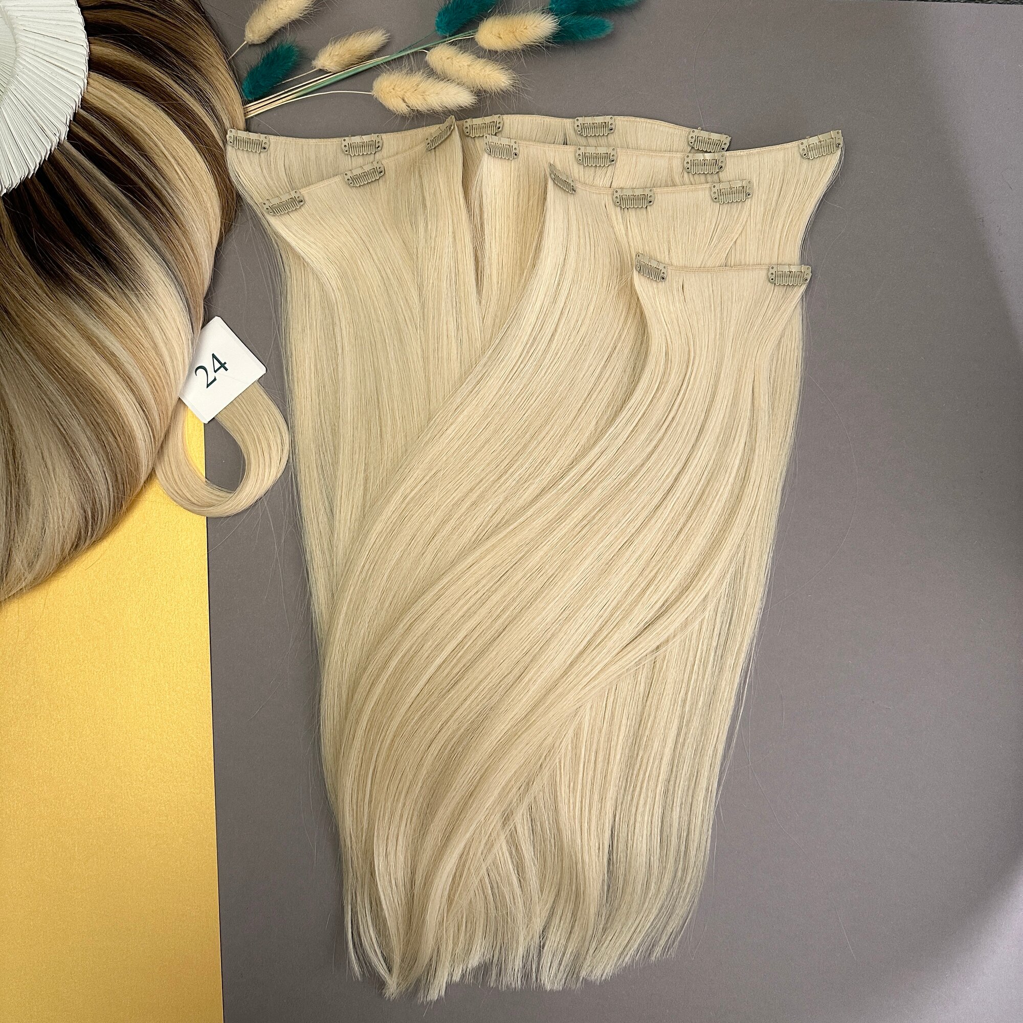 Волосы Belli Capelli славянские люкс на заколках 40-45см №24