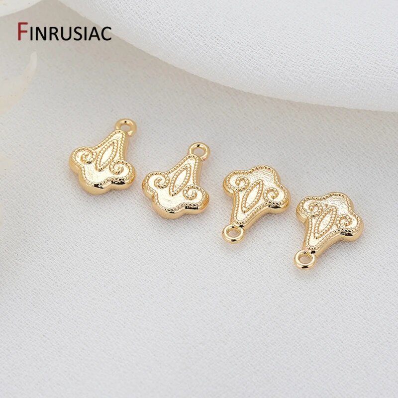 FINRUSIAC золотые бусины с узором 8 шт