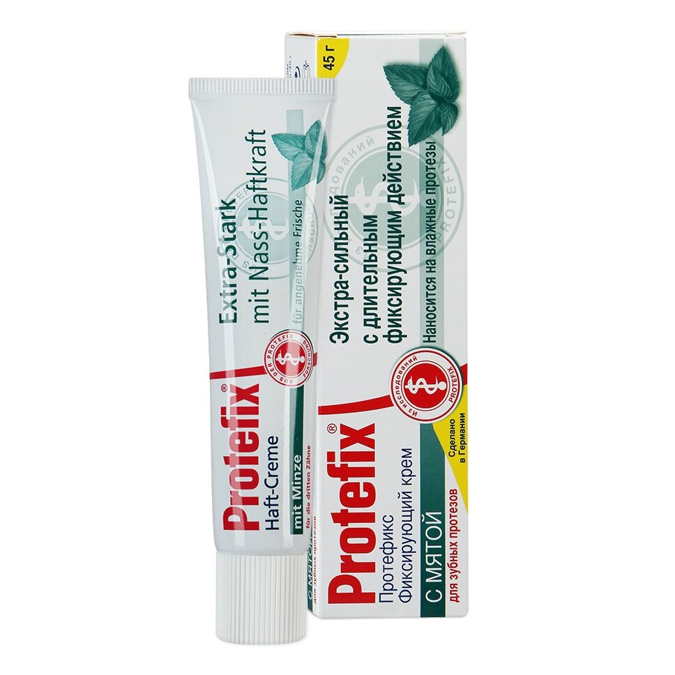 Протефикс крем экстра сильный для зубных протезов с мятой 40мл