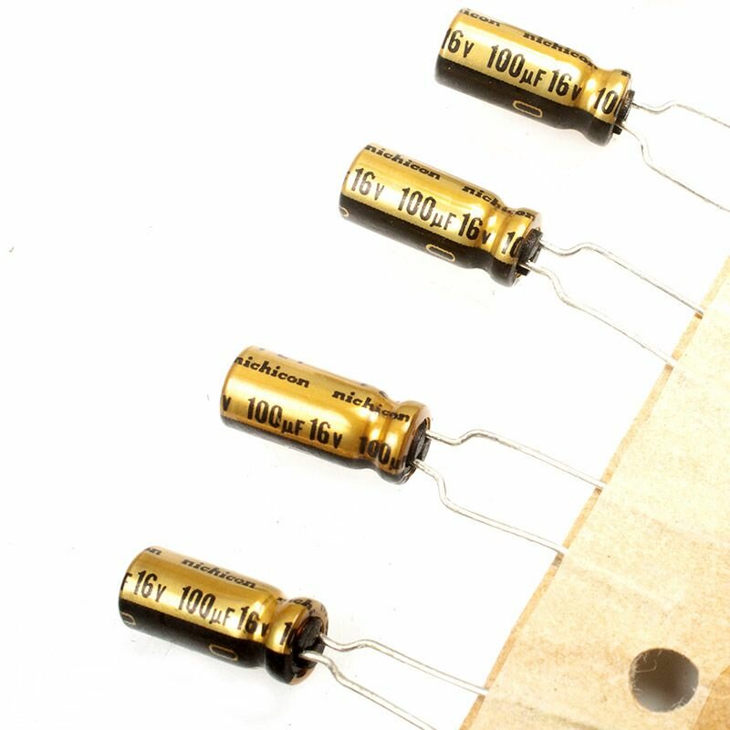 2шт 16В 100мкФ Электролитический конденсатор серии NICHICON FW аудио конденсатор Hi-Fi 100uF 16V 5*11 мм