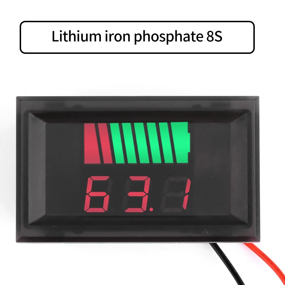 Вольтметр для литиевых аккумуляторов LiFePO4 8S 24V