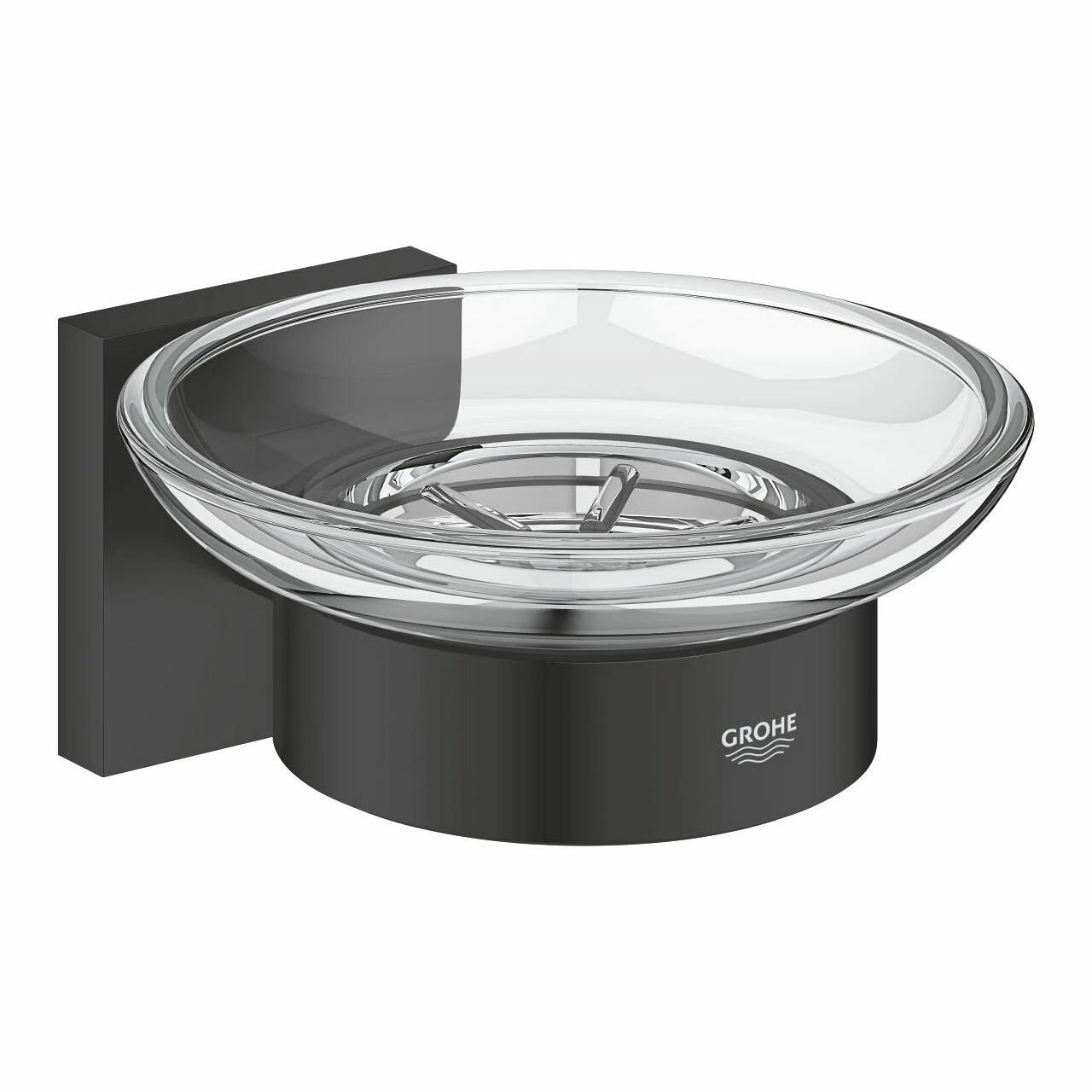 GROHE Мыльница Start Cube с черным матовым держателем