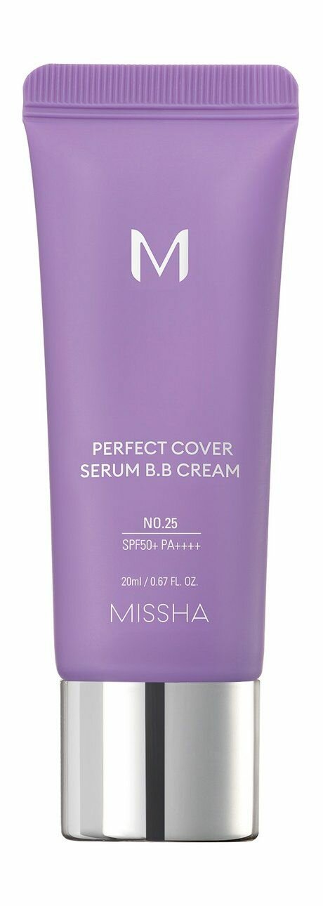 MISSHA Perfect Cover Serum BB Крем для лица тональный с антивозрастной сывороткой, 20мл, 25 Теплый Бежевый