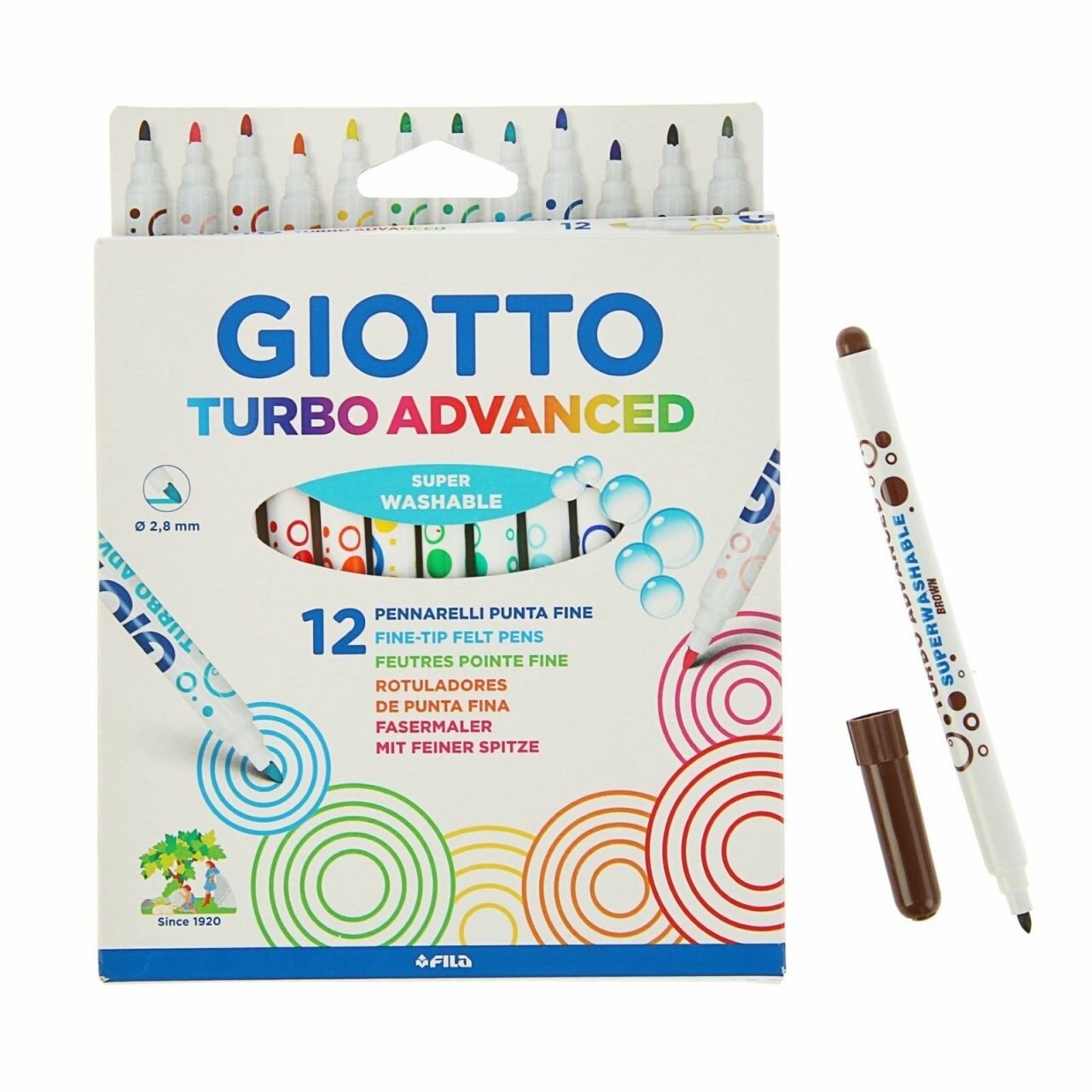 Фломастеры Giotto Turbo Advanser, 12 цветов (426000)