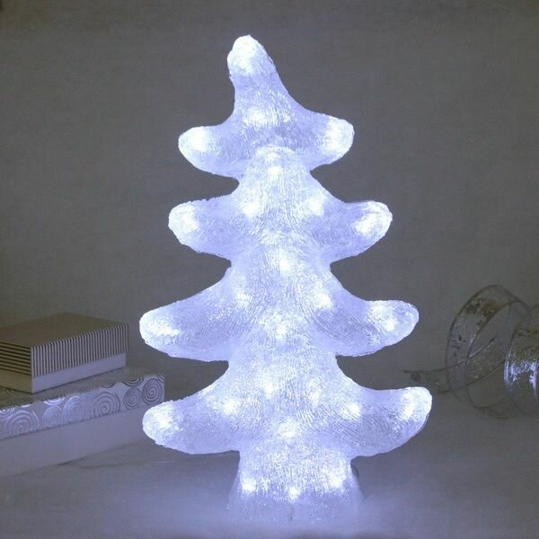 Фигура светодиодная Серпантин "Ёлочка" 28х13х48 см, 50 ламп LED, авторежим, 220 V, Белый