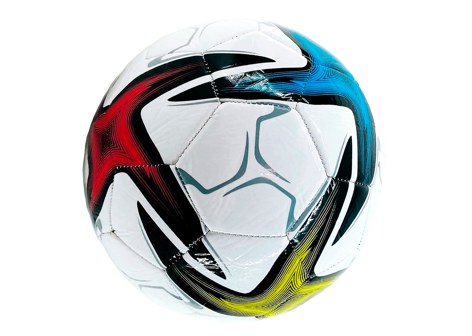 Мяч футбольный евролига сшивной, размер 5, Ø 22 см, PVC 1,5 мм, 0,6-0,8 BAR, 420 г