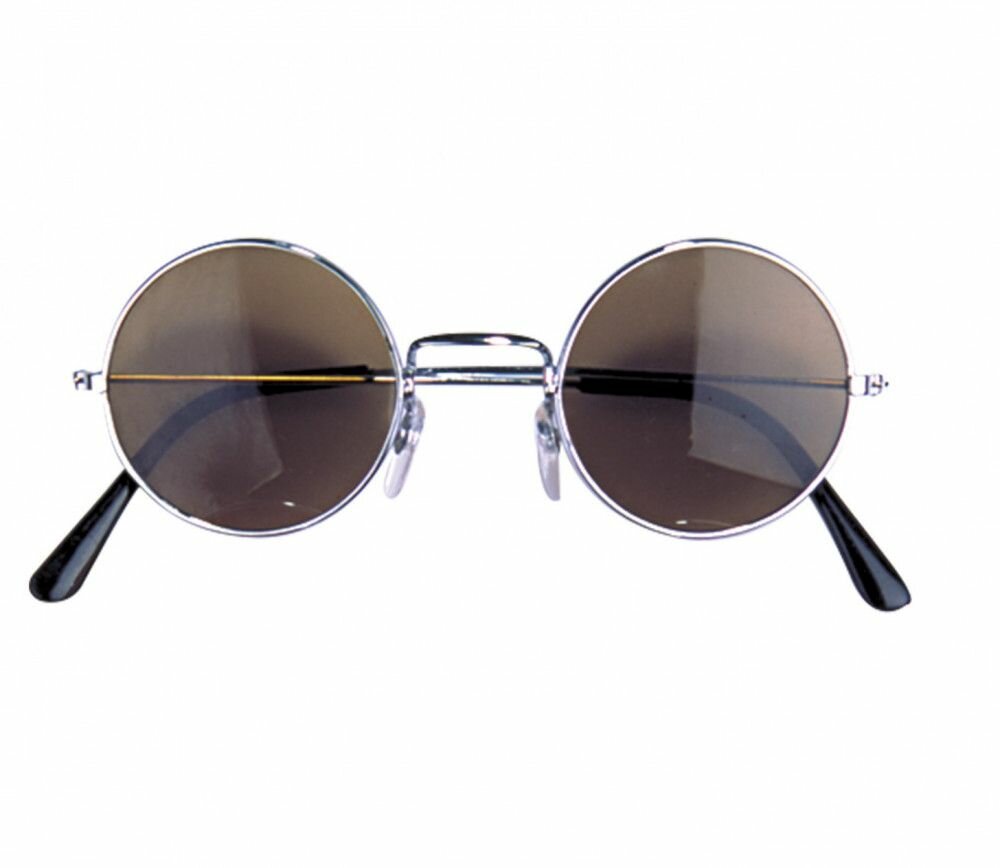 Очки WIDMANN Хиппи, унисекс, карнавальные, черно-серые, 15 см