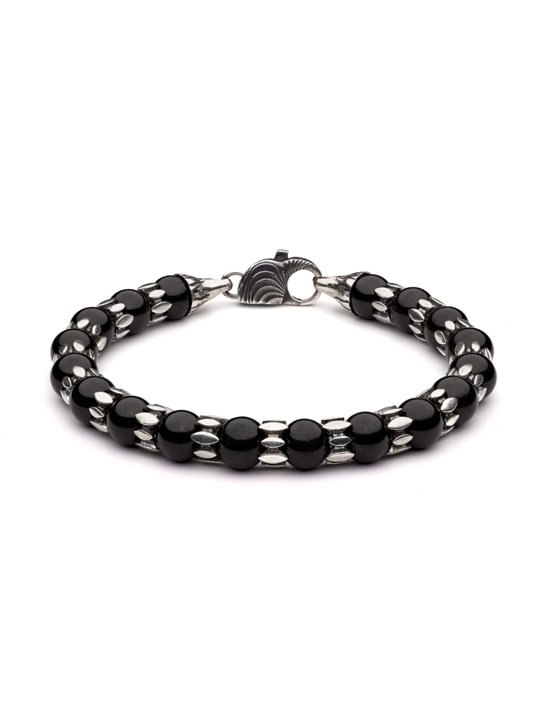 Браслет-нить ENISSEY, серебро, 925 проба, оксидирование, турмалин