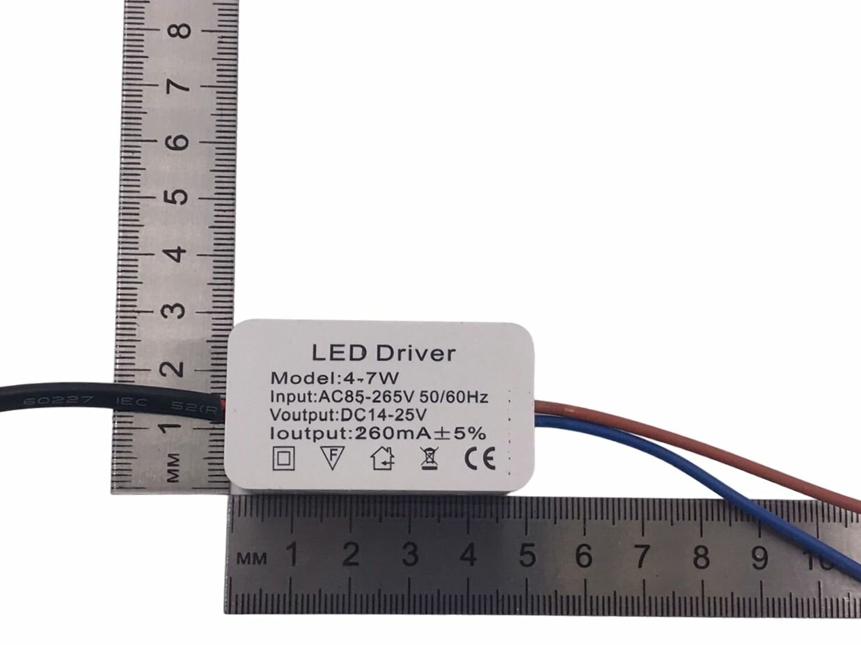 Драйвер для светодиодной ленты, Блок питания для светодиодной ленты, 25В, 7 Вт, IP20