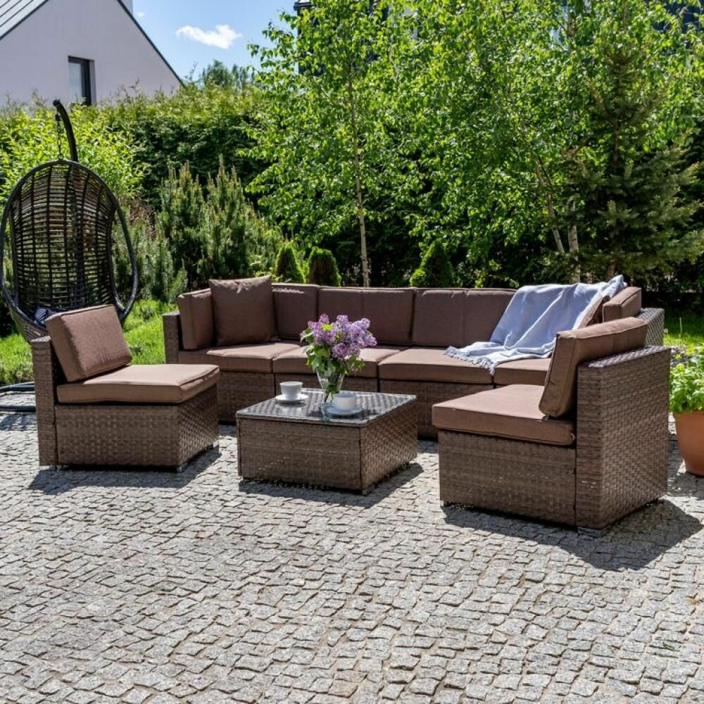 Комплект мебели YR822BB-Brown-Brown (Afina Garden)