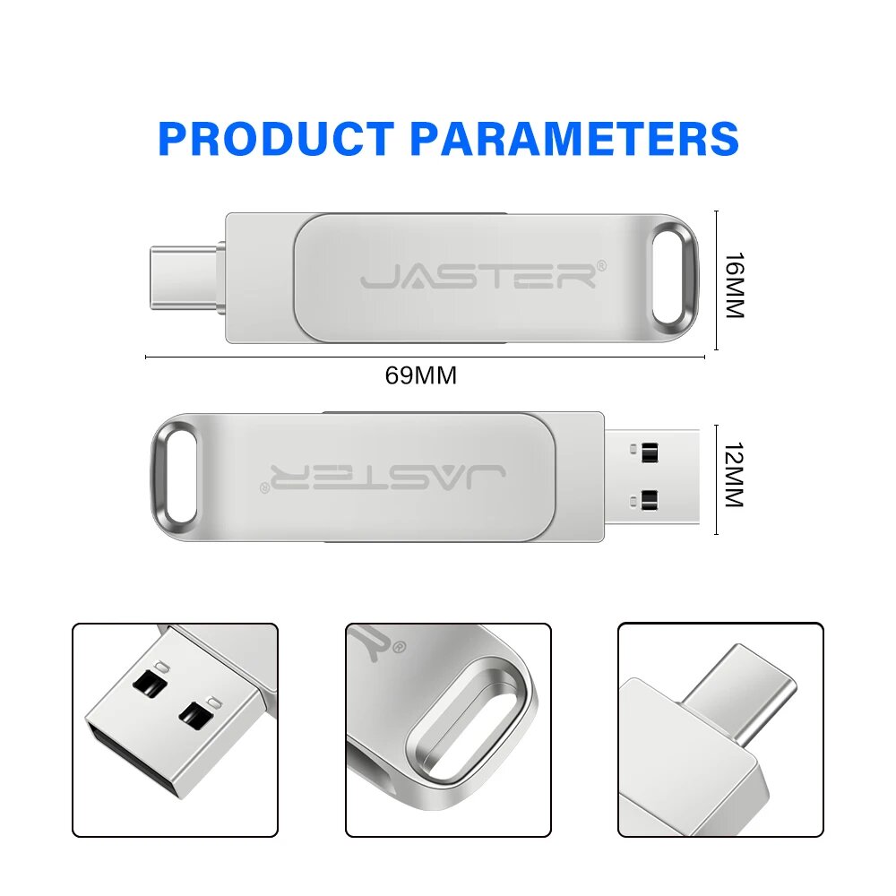 Флешка JASTER Type-C USB 4GB — фото 1