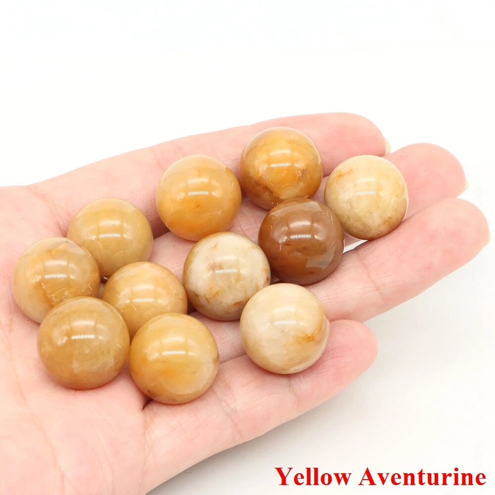 Хрустальная сфера Аметист Обсидиан 16 мм 1 PC, Yellow Aventurine