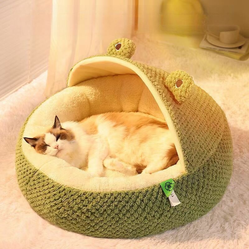 Домик лежанка для кошек и собак мелких пород, закрытая лежанка для сфинксов