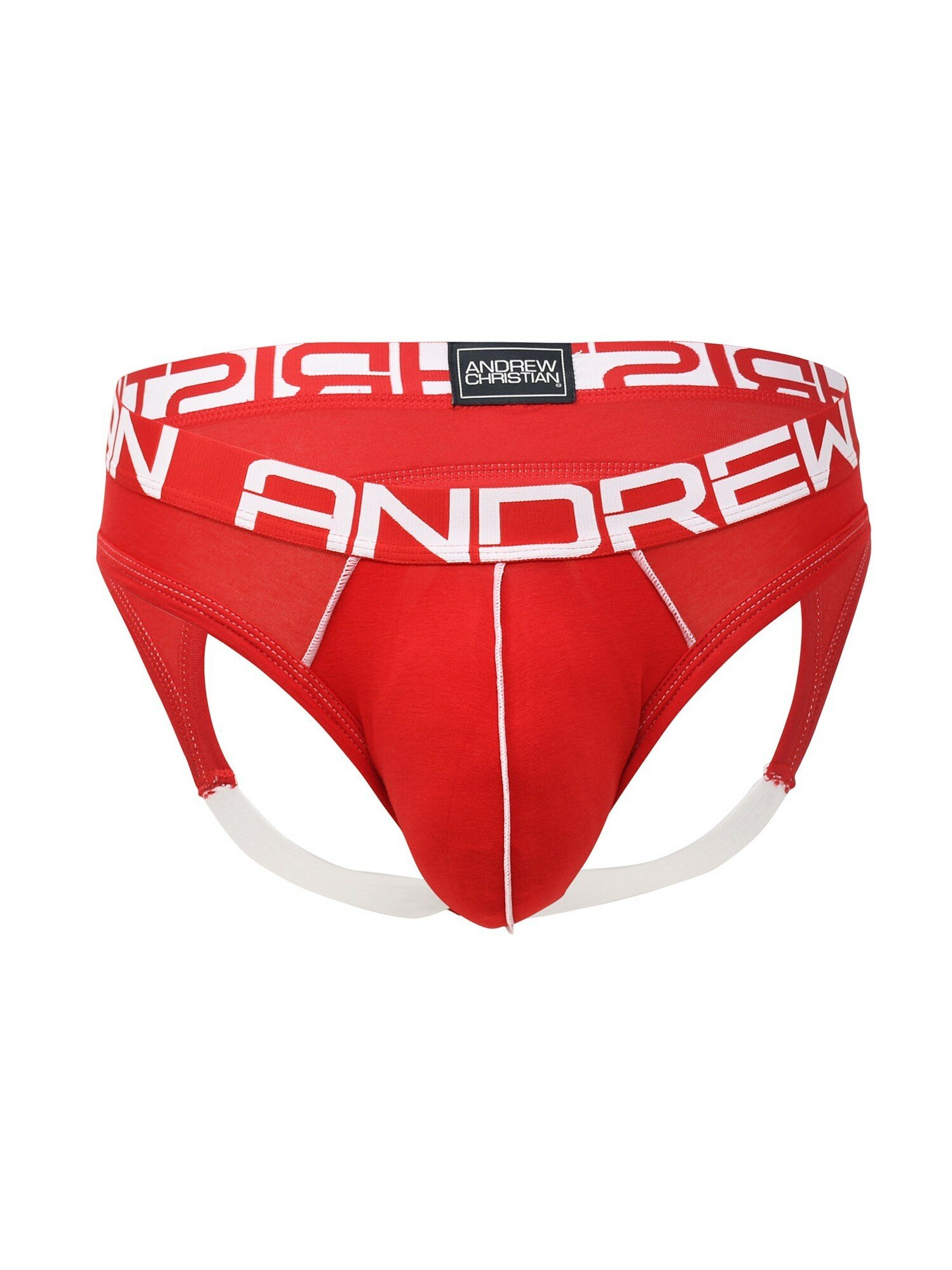 Трусы-джоки "Show-It Locker Room Jock - Red" / Andrew Christian / Красный / Размер L