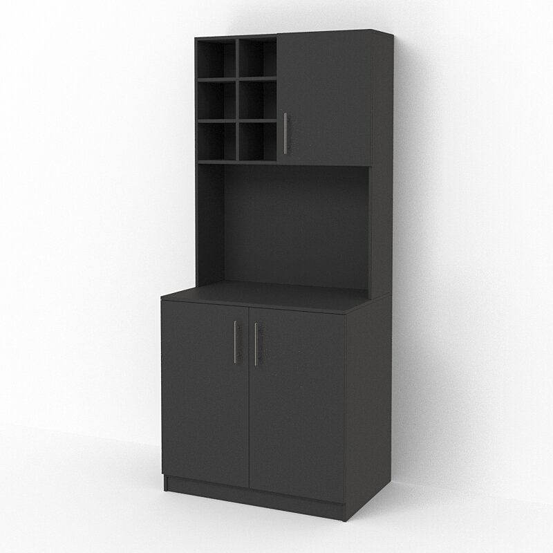 Шкаф офисный с полками №6, Черный. Производитель товара - компания Westcom.