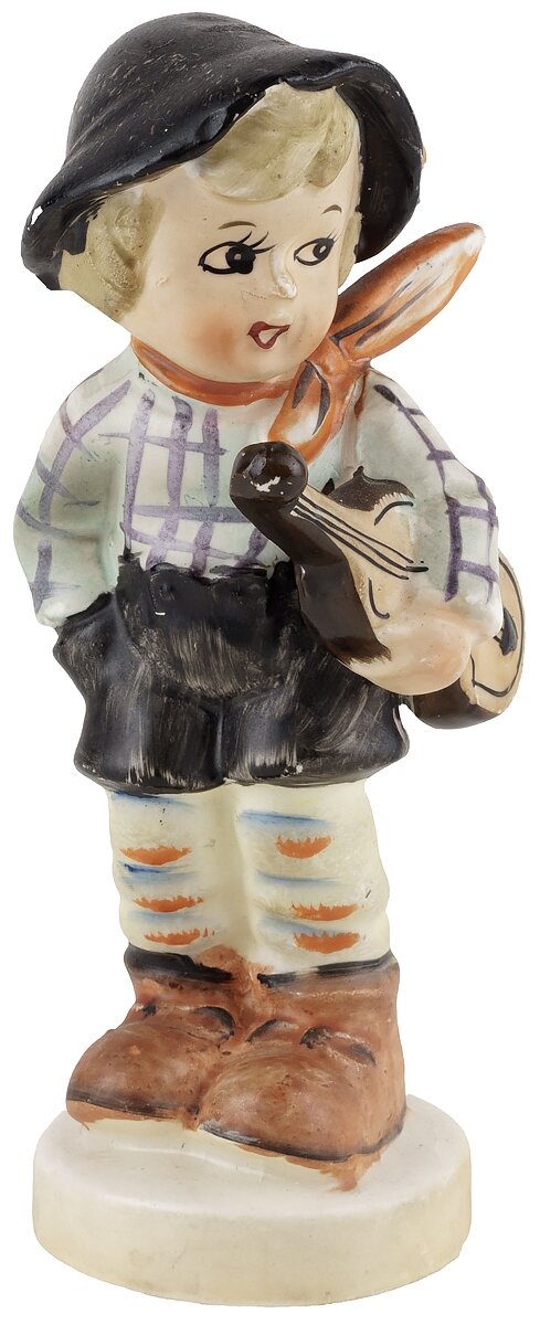 Статуэтка винтажная "Маленький музыкант", в стиле Goebel Hummel, Высота 16 см., Германия, вторая половина 20 века