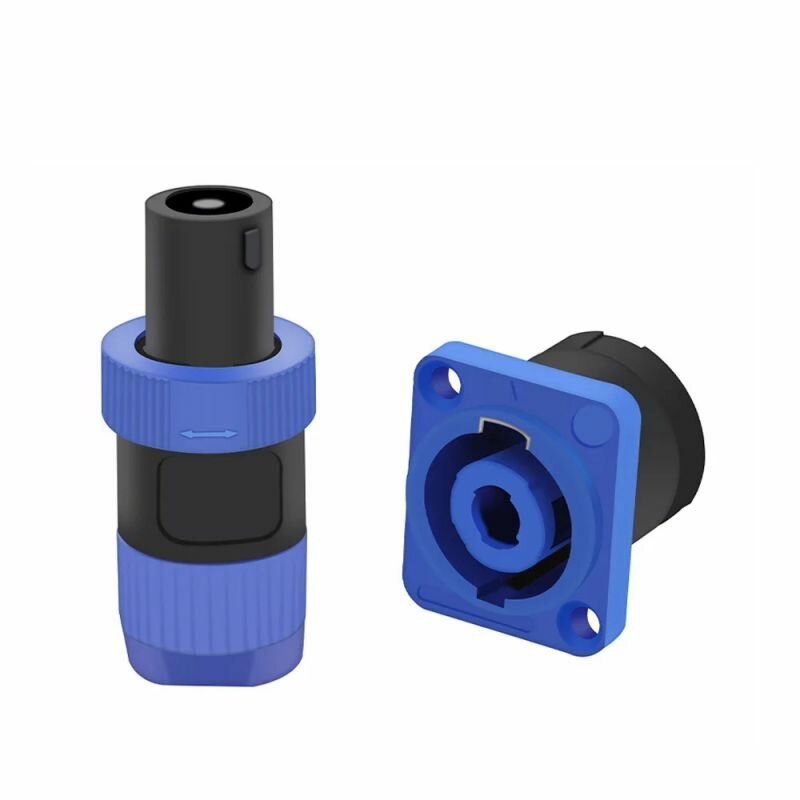 1 комплект 4-контактный штекерный разъем Twist Lock аудио акустический кабель аксессуары разъем гнездо для монтажа на панель усилителя Speakon