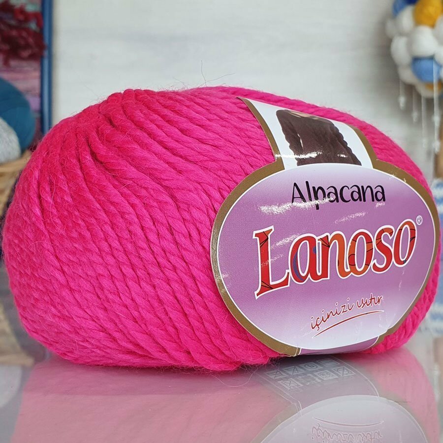 Пряжа Lanoso ALPACANA 3029 яр. розовый (5 мотков)