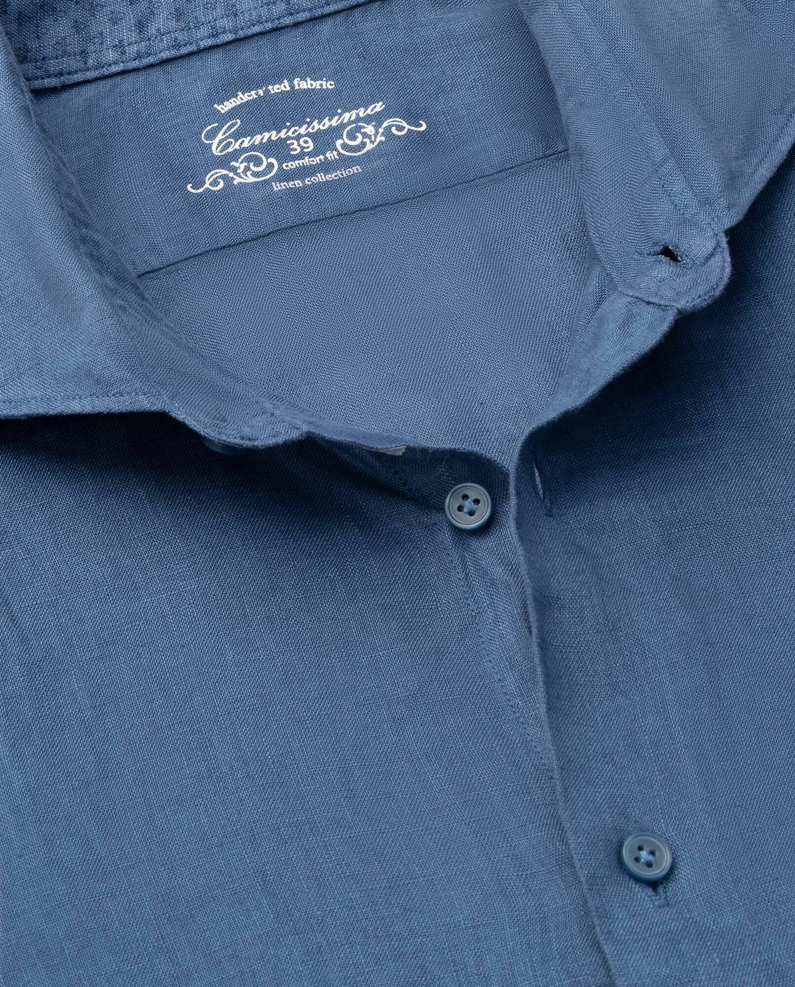 Рубашка Camicissima Linen Trendy Shirts, размер 48-50, синий — фото 1