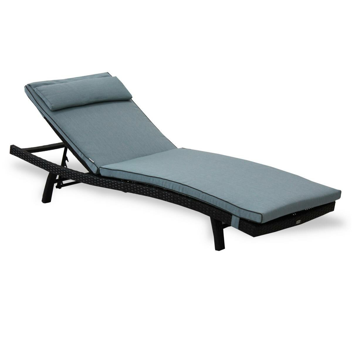 Шезлонг MALACCA "Авиано", искусственный ротанг/текстиль, устойчивый к влажности, до 150кг