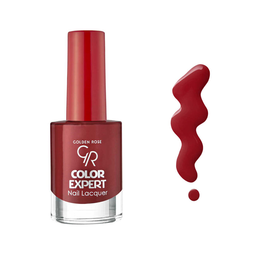 Лак для ногтей Golden Rose Color Expert №77, коричнево-красный, защита, выравнивание, 10 мл