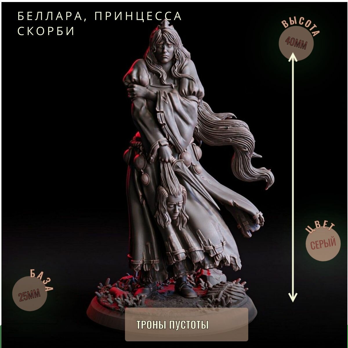 Беллара, Принцесса Скорби ДнД DnD миниатюры набор Трон Пустоты