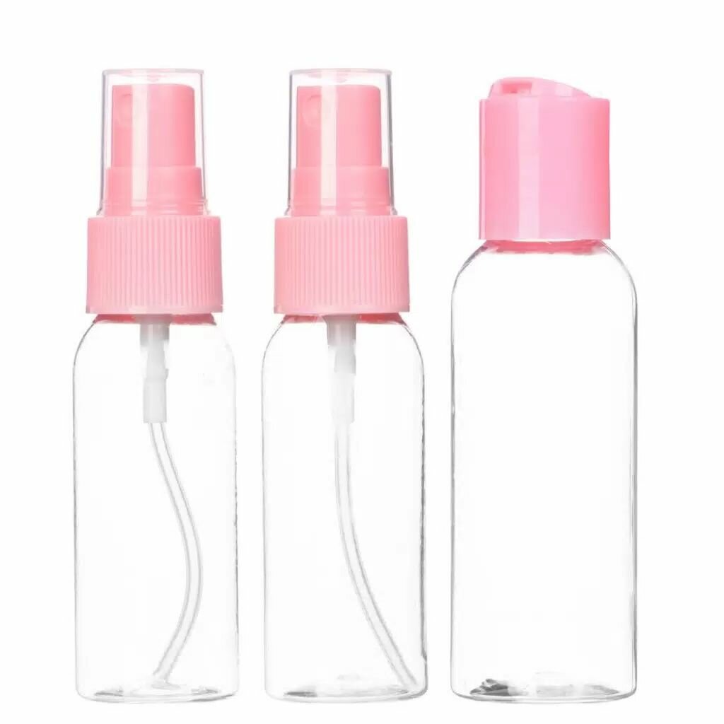 Дорожный набор флаконов ЮниLook для косметики, 3 предмета, пластиковые емкости в самолет и ручную кладь, артикул 357-191