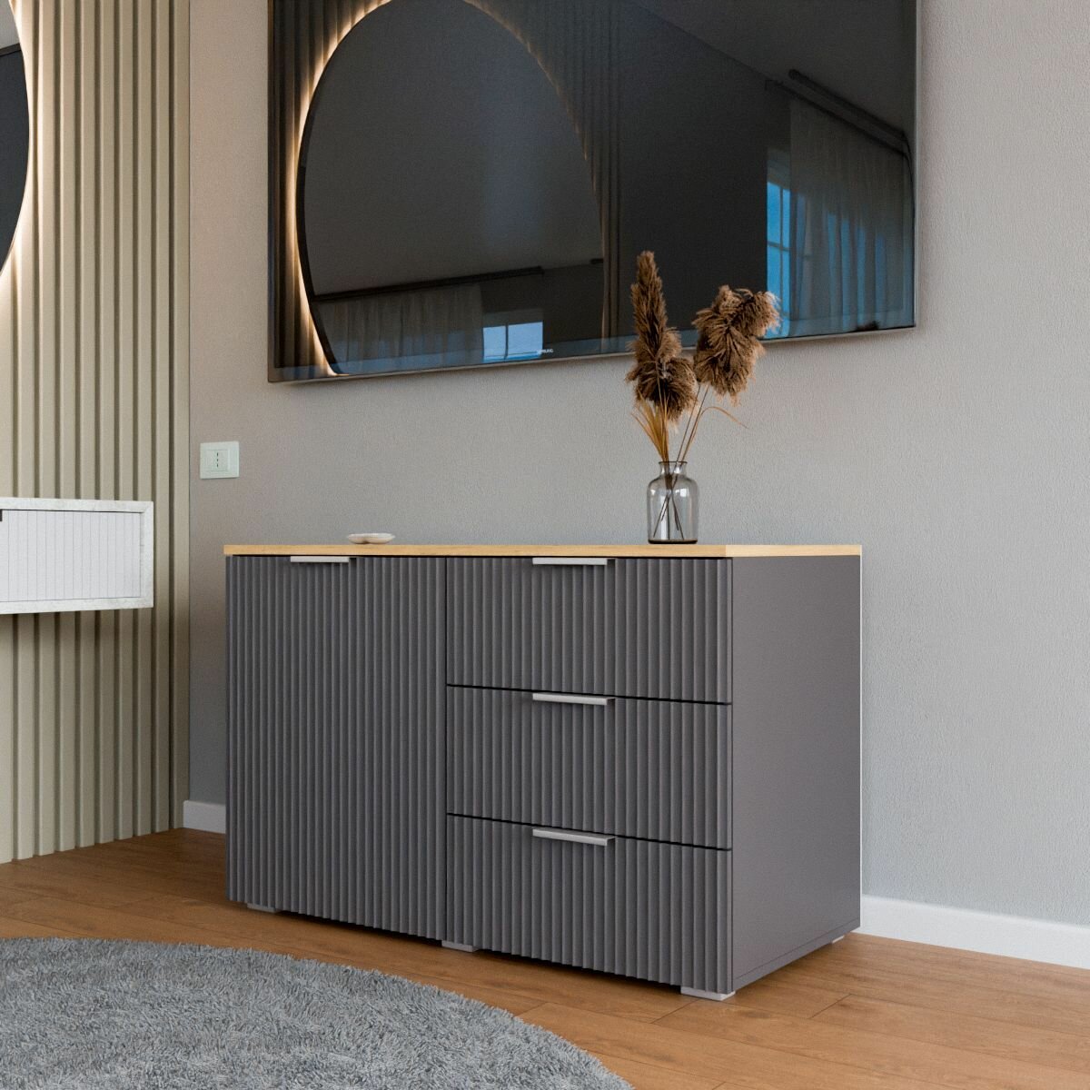 Комод с ящиками и полками для одежды Салерно 10 99 х 46 x 64 см