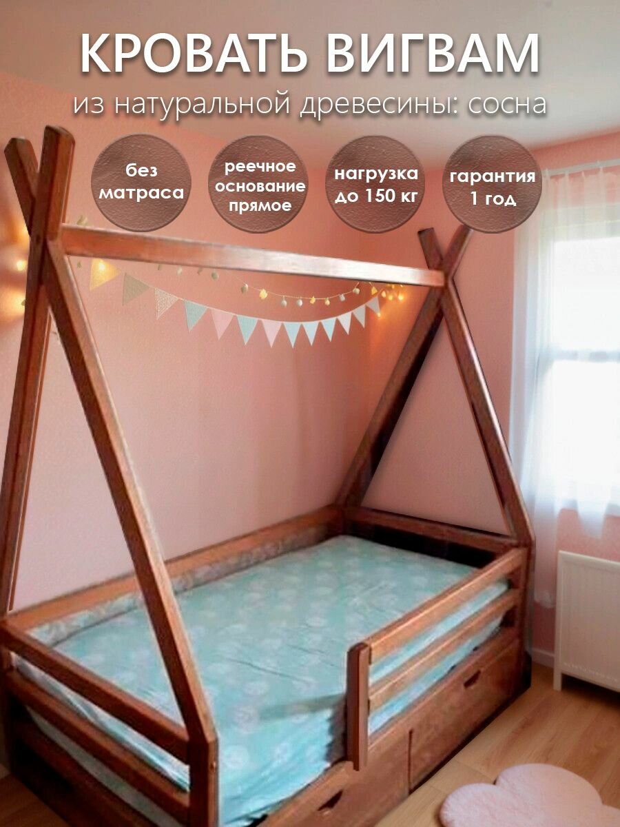 Детская кровать Вигвам Молли 80х190 см